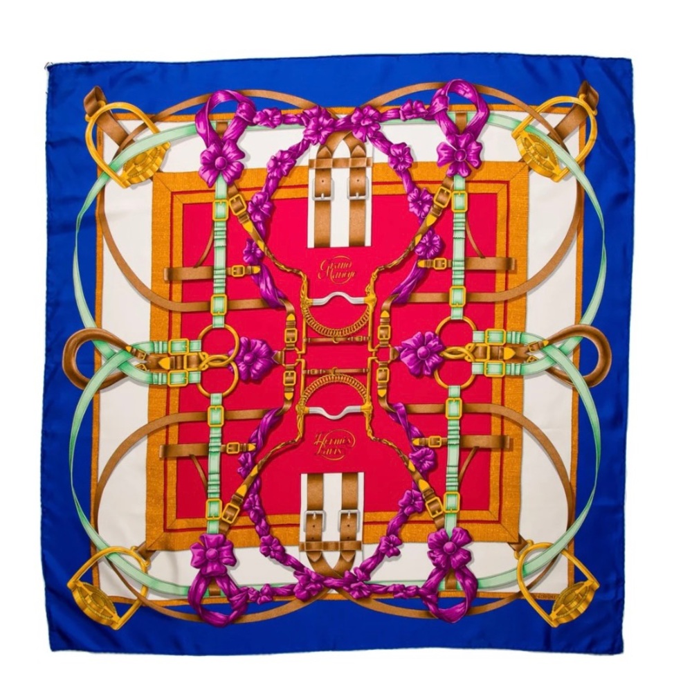 Vintage Hermes Grand Manege 90’s 100% Silk Scarf - Gem